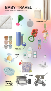 Baby travel essentials for airplane - Mom by design